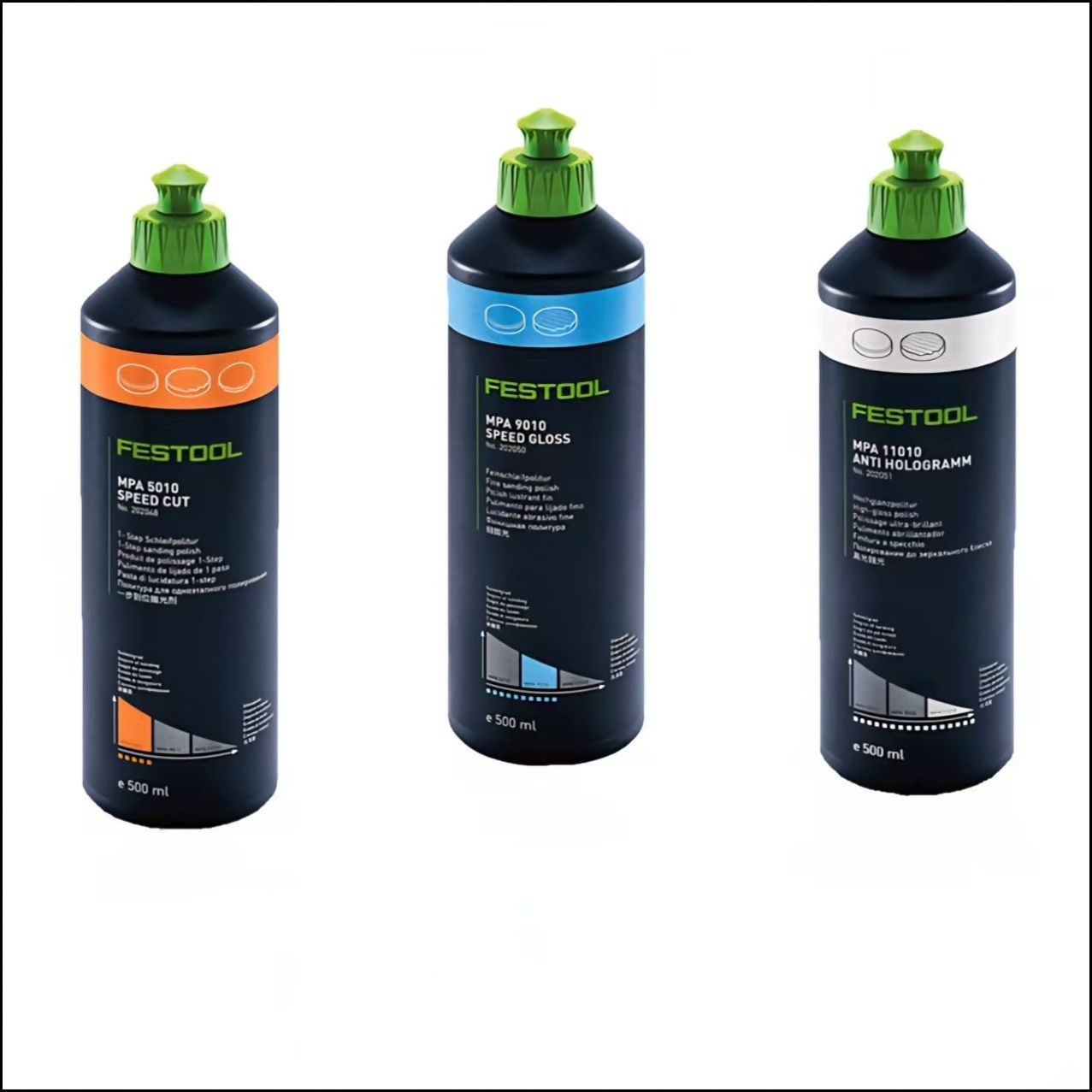 Эксклюзивный комплект из трех полировальных паст Festool MPA 5010 9010 ...
