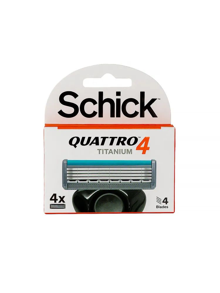 Характеристики Постоплата SCHICK СМЕННЫЕ КАССЕТЫ QUATTRO TITANIUM 4 (4 ...