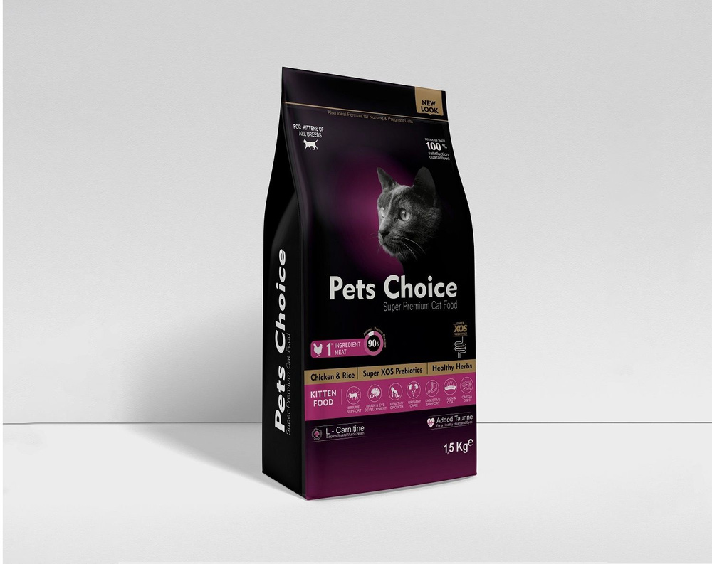 Pet's Choice для котят с курицей 1,5 кг - купить с доставкой по выгодным ценам в интернет ...