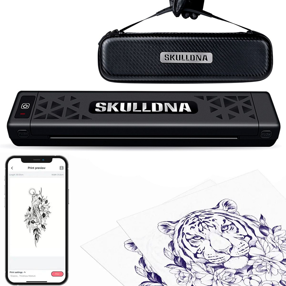 Беспроводной портативный тату принтер с Bluetooth AVA SKULLDNA SP20 ...