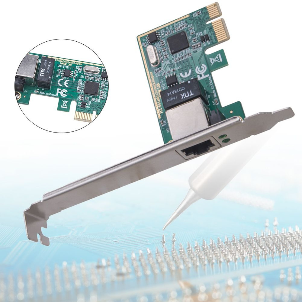 Сетевая карта Сетевая карта Gigabit Ethernet PCI Express PCI-E 1000 ...