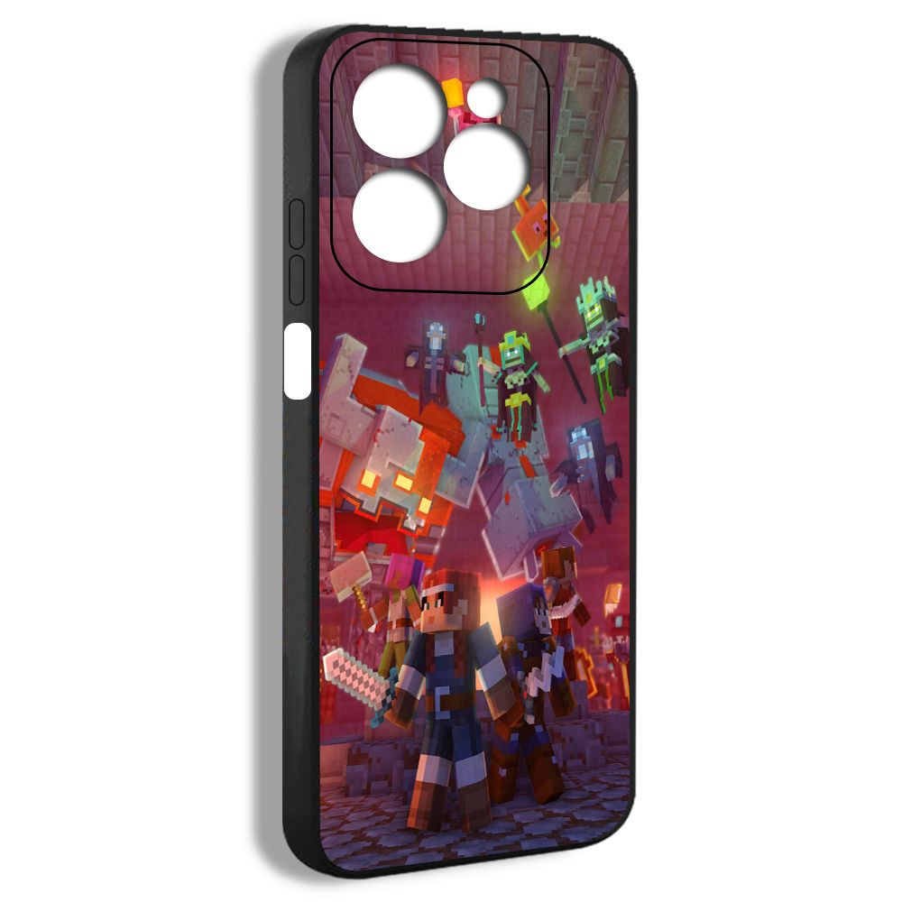 чехол на Tecno Spark Go 2024 майнкрафт игра Minecraft рисунок винтаж Арт Rzsg3 купить с