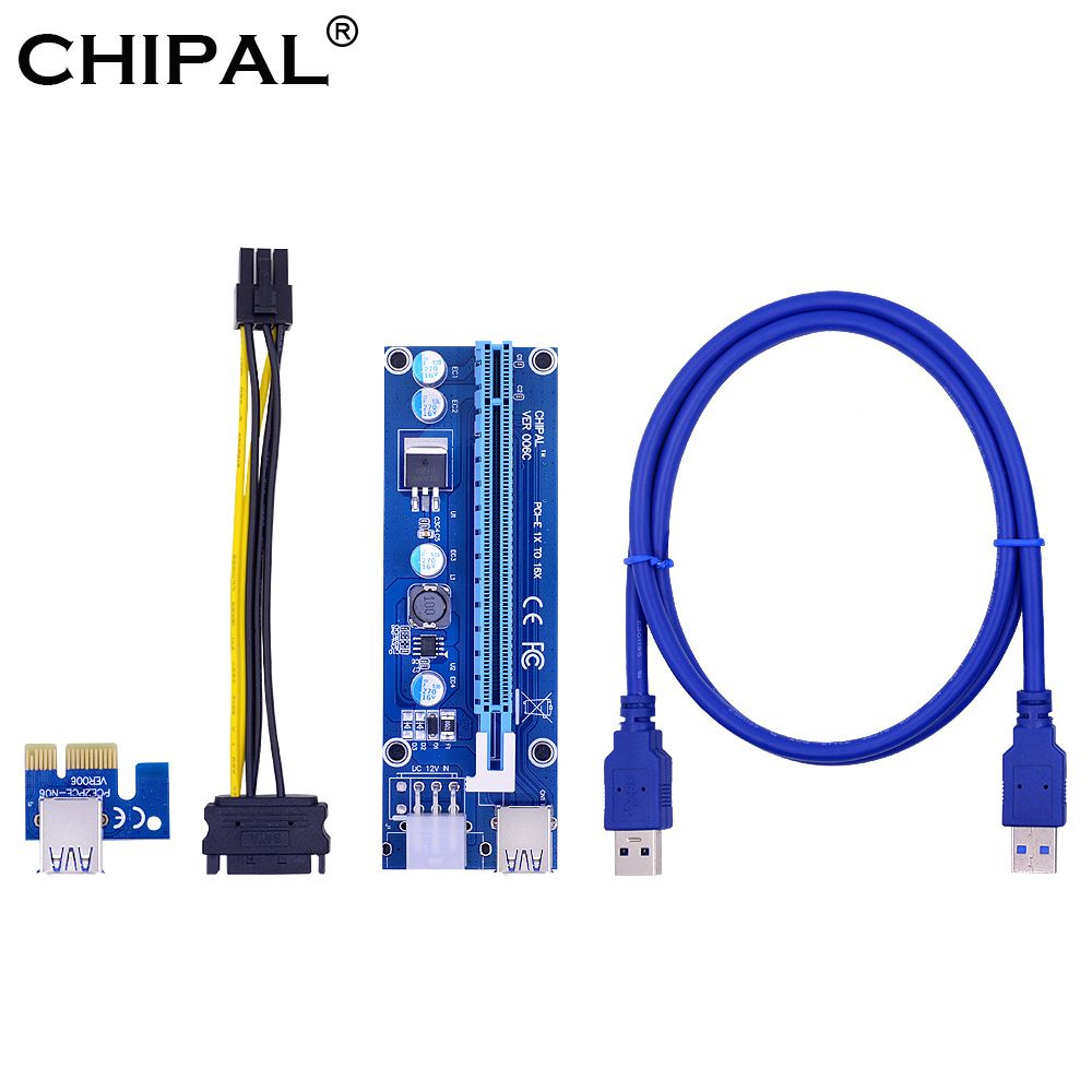 Райзер для видеокарты CHIPAL VER006C Riser PCI-E удлинитель плата ...