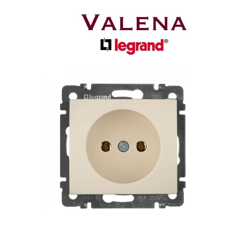 Розетка электрическая Legrand Valena с заземлением (Бежевый) - купить по низкой цене в интернет ...