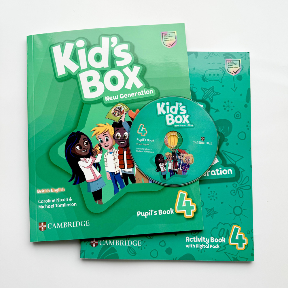 Kids box New Generation 4: Pupil's Book (учебник) + Activity Book (рабочая тетрадь) + Диск ...