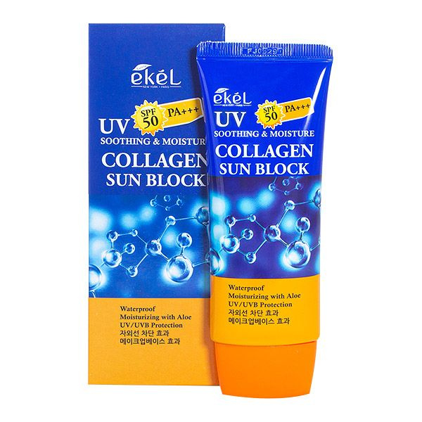 EKEL Крем солнцезащитный с Коллагеном Ekel Soothing & Moisture Sun ...