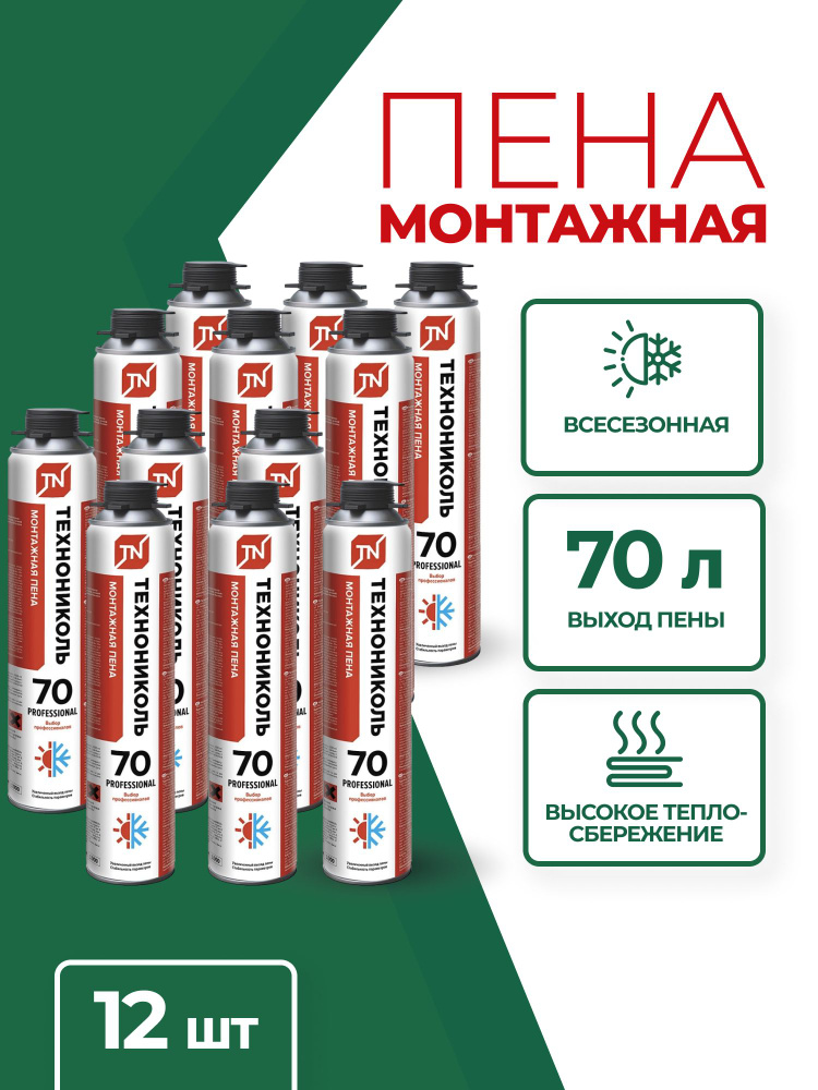 ТЕХНОНИКОЛЬ Профессиональная монтажная пена Всесезонная 1000 мл купить ...