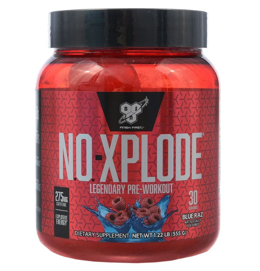 Предтренировочный комплекс BSN N.O.-Xplode, 555 г., голубая малина - купить с доставкой по ...