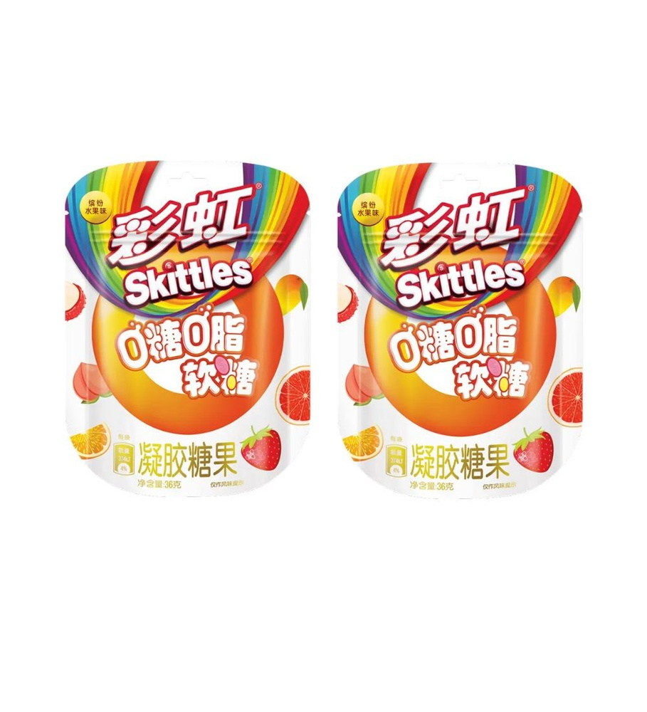Жевательные конфеты Skittles Zero Sugar Colorful Fruit Фрукты без ...