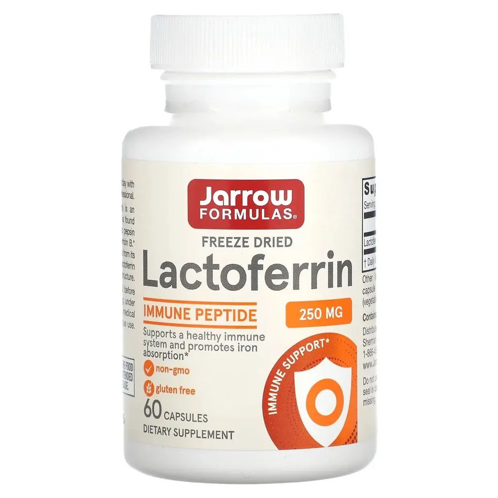 Jarrow Formulas, Лактоферрин, Lactoferrin, 250 мг, 60 капсул - купить с ...