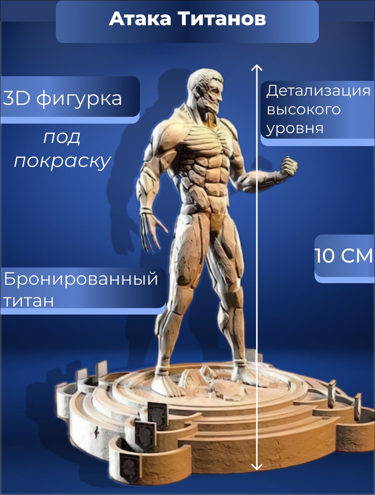 Коллекционная фигурка Бронированный Титан 100мм Атака Титанов / Armored ...