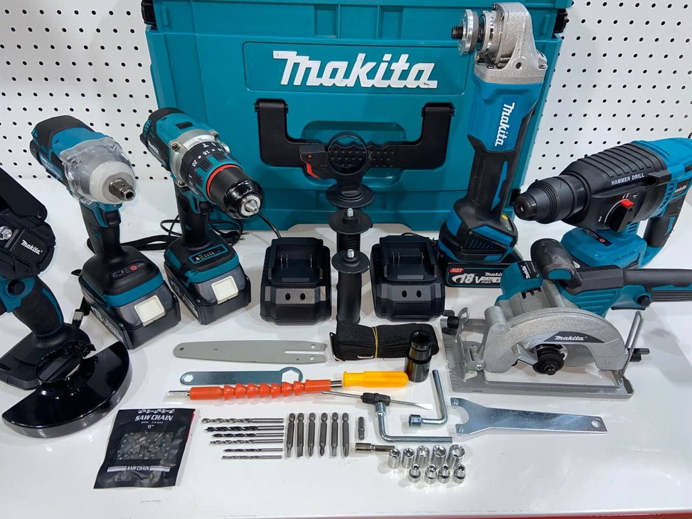 Набор аккумуляторного инструмента Makita B6 (пила, дисковая пила,дрель ...