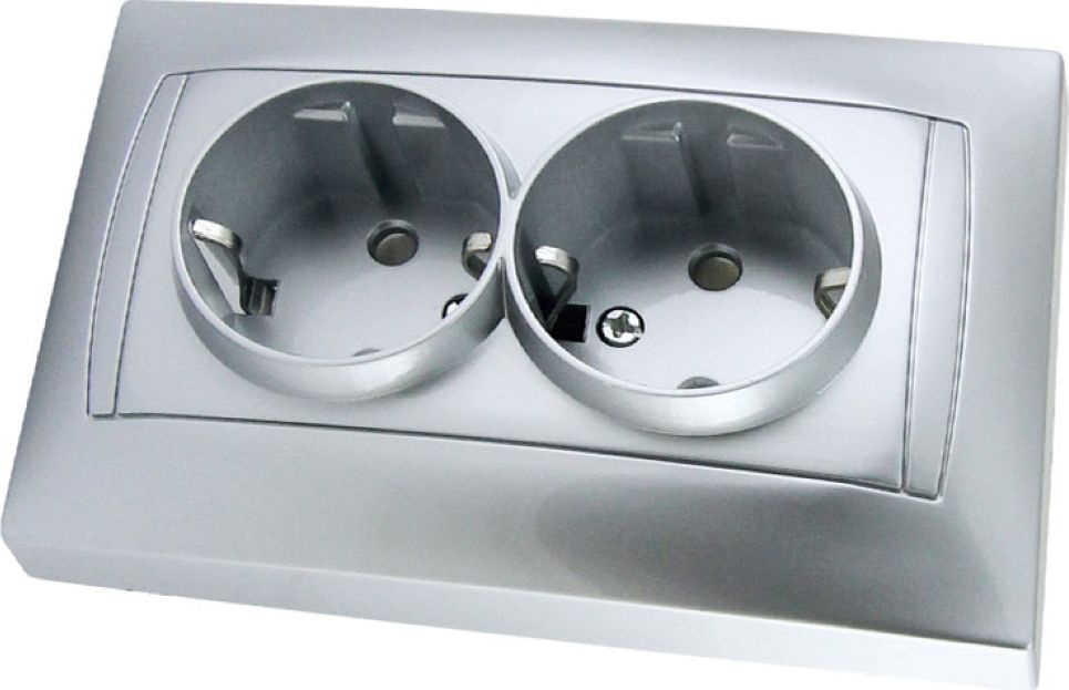 Розетка силовая штепсельная TDM Electric / ТДМ Электрик Лама 2П+З с ...