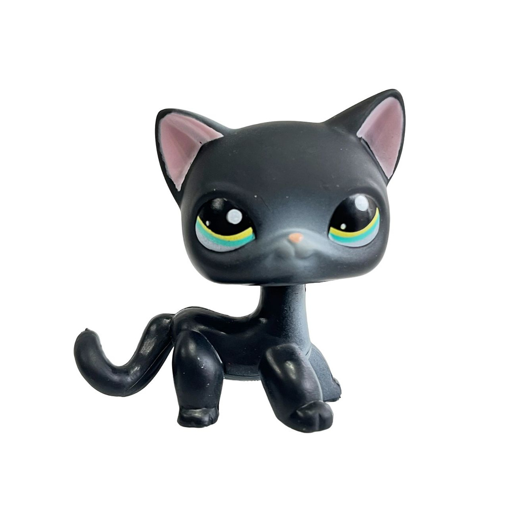 Littlest Pet Shop кошка #336 У черного котенка пара голубых и желтых ...