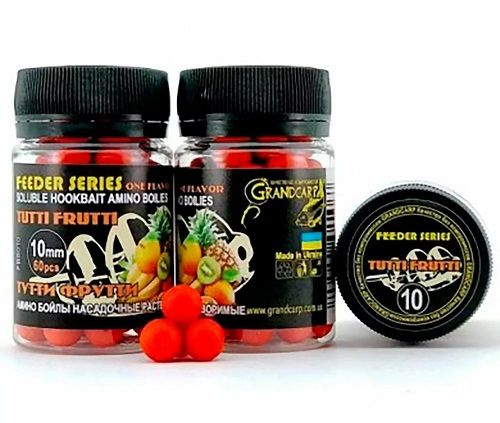 Бойлы тонущие растворимые 10 мм Тутти Фрутти Grand Carp (Гранд Карп) - Feeder Series Soluble ...