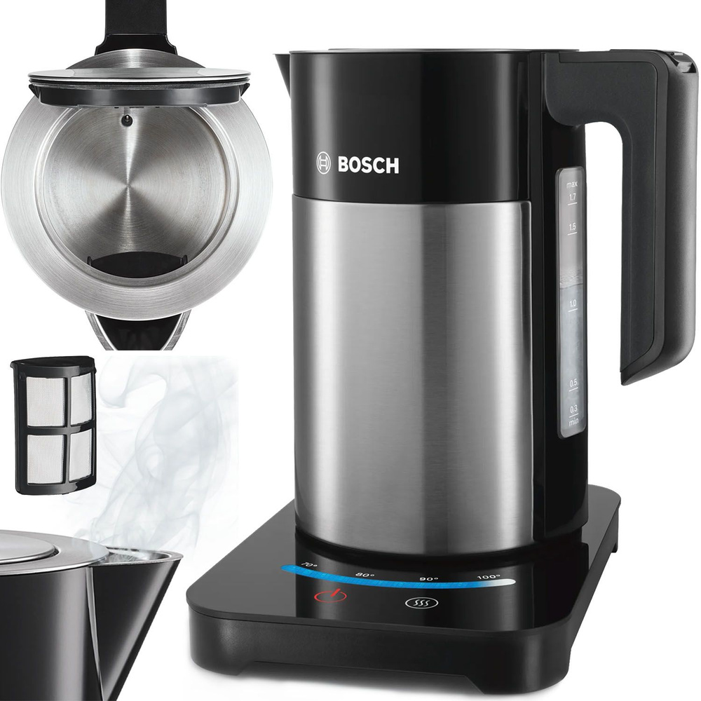 Купить электрический чайник Bosch TWK7203, Металл/пластик по низкой ...