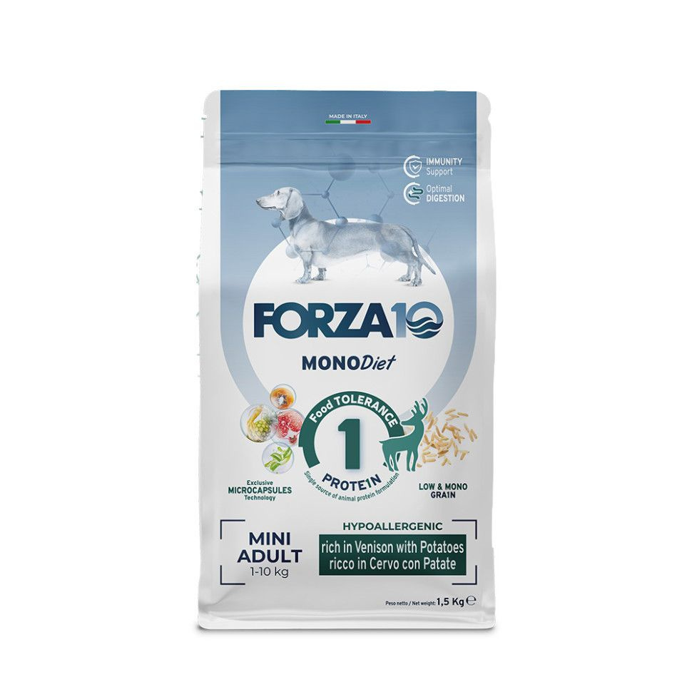 Forza10 Mini Diet Cervo con Patate сухой гипоаллергенный корм для взрослых собак мелких пород с ...