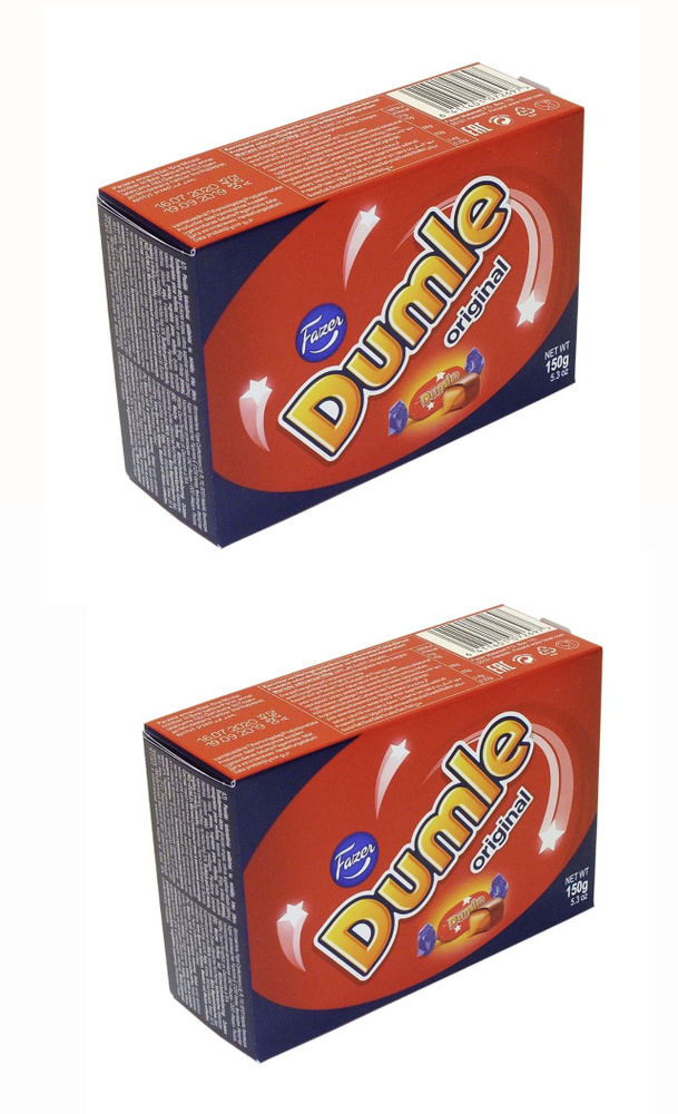 Конфеты Fazer Dumle Original мягкий ирис в молочном шоколаде, 2 шт по ...