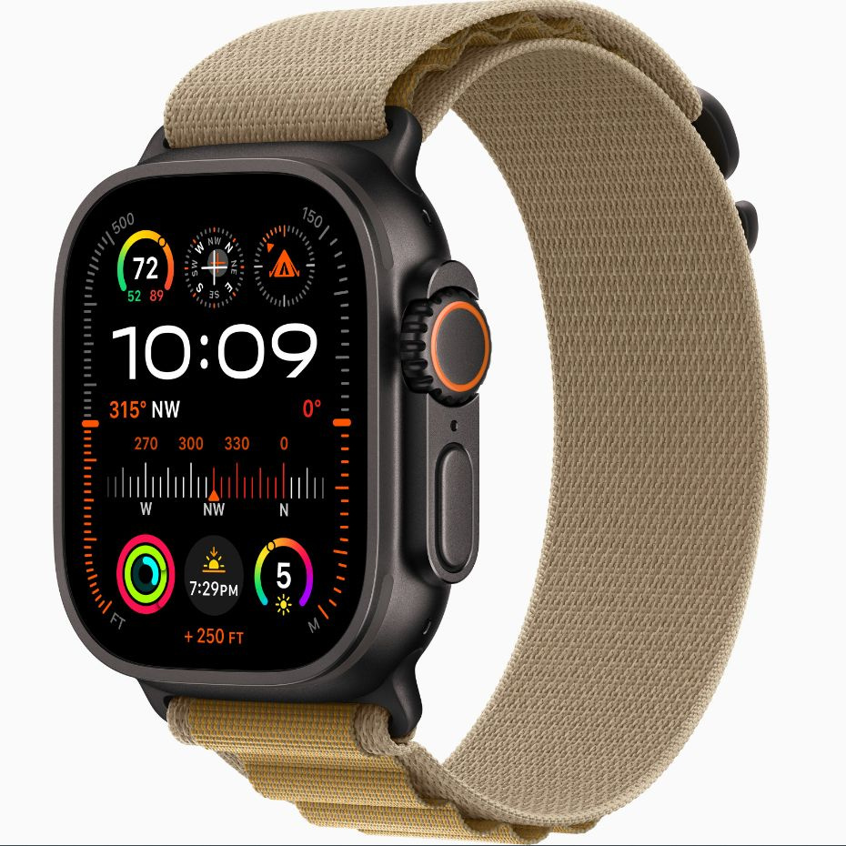 Смарт-часы Apple Watch Ultra 2 (GPS + Cellular), 49mm, Black/Tan Alpine ...