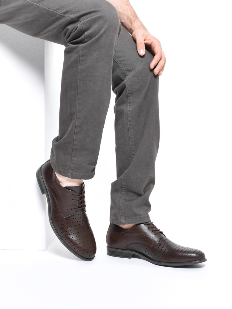 Ботинки полуботинки Мужской BELWEST коричневый, размер 43 Лето H Шнурки Беларусь купить c ...