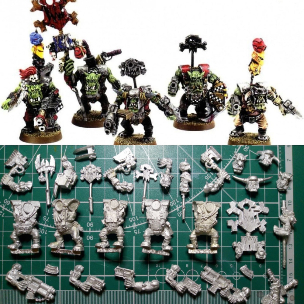 Ork Nobz Squad 1999 Space Orks Warhammer миниатюра металл купить на ...