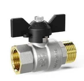 Кран латунный шаровой LD Pride 11б27п1 ДУ 20 г/ш бабочка G 3/4" 2 шт. купить на OZON по низкой ...