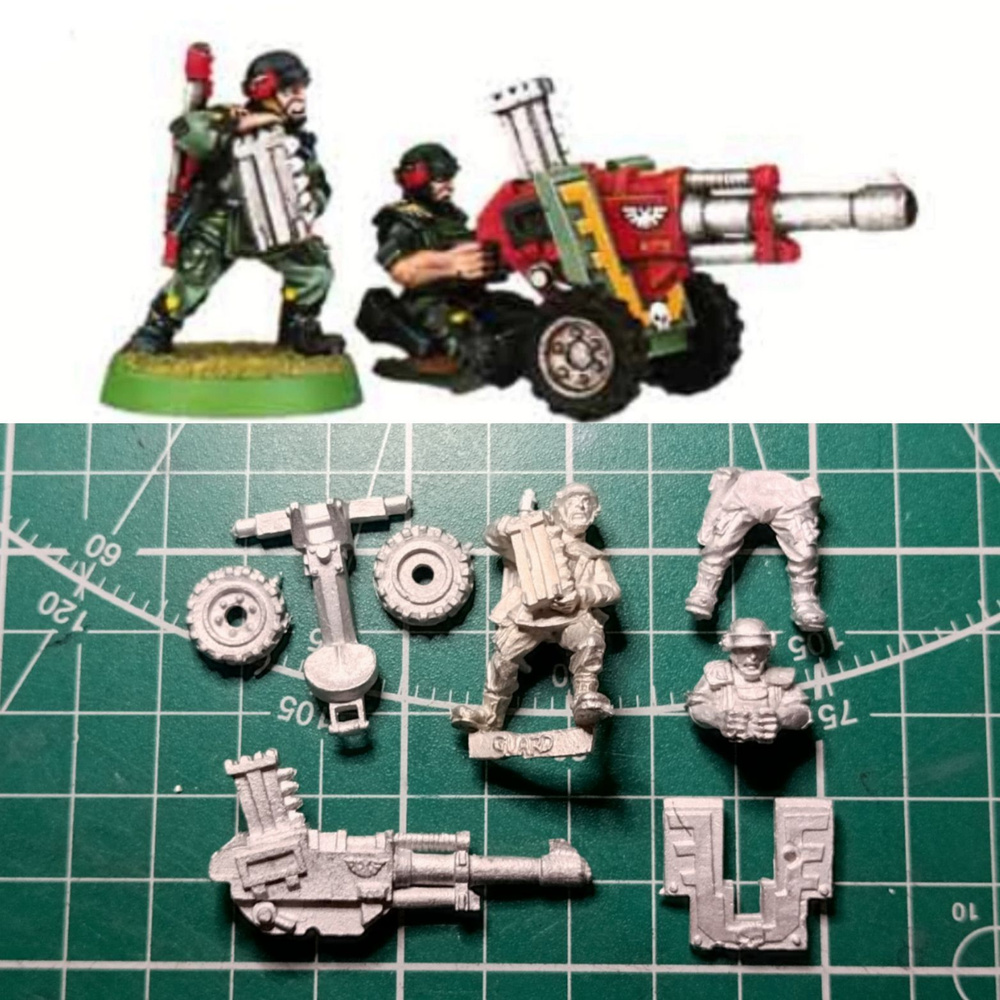 Cadian Autocannon Team 1994 Imperial Guard Warhammer миниатюра металл ...