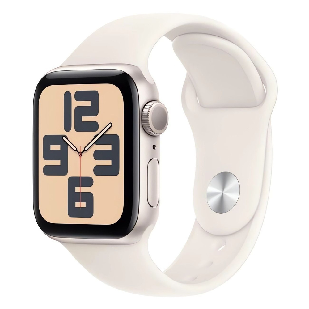 Apple Умные часы Watch SE 2024 40mm Starlight S/M (MXEF3), 40mm ...