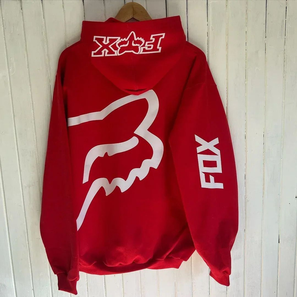 Толстовка Мужской Fox Racing белый, лазурный Другое для спорта ...