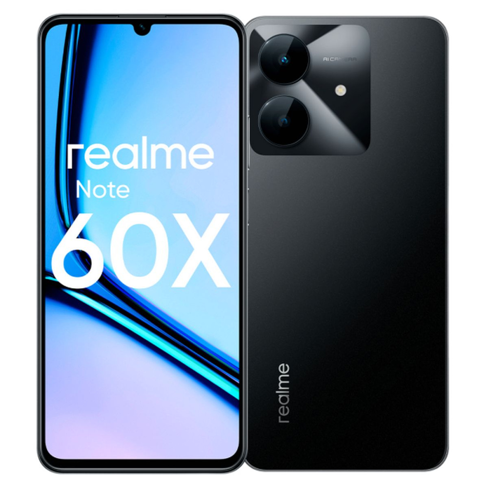 Смартфон realme Note 60х RMX3938 64 ГБ 3 ГБ Черный IPS 2 SIM купить c ...