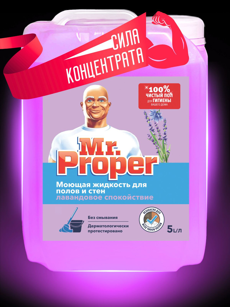 Средство для мытья пола 5л, Mr Proper Лавандовое спокойствие купить на OZON по низкой цене ...