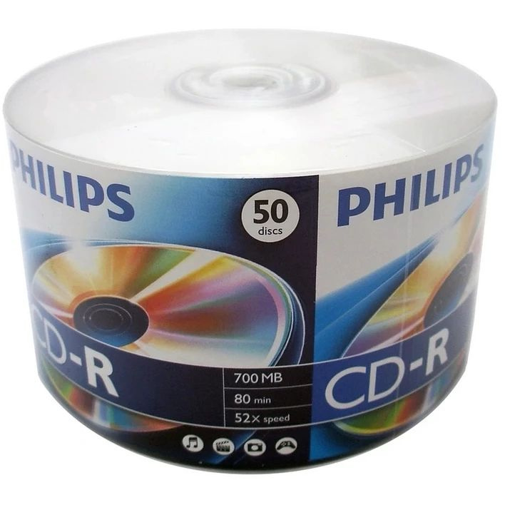 Philips Диск для записи CD-R, 700 МБ, 50 шт купить на OZON по низкой ...