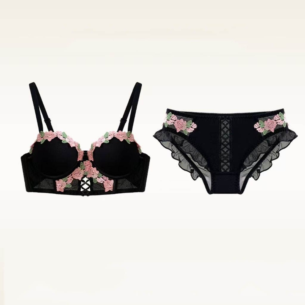 Комплект белья Женский SYJWY черный Пряжка брифы, классическая чашка Нейлон, Поролон Капюшон ...