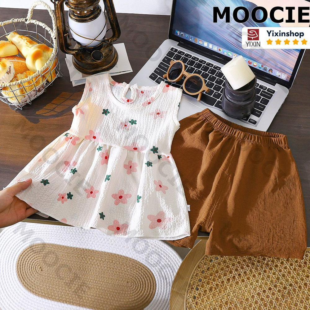 Комплект одежды Девочки MOOCIE Домашний розовый, размер 120 Политекс Сердца Китай Демисезон ...