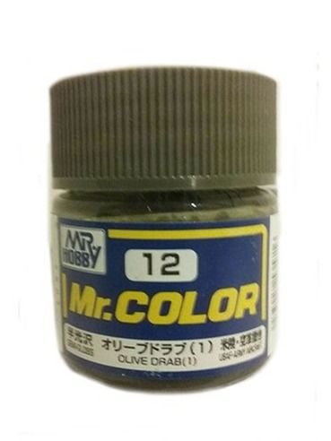 C12 Mr.Hobby Краска акриловая на растворителе, Оливково-Коричневый ...