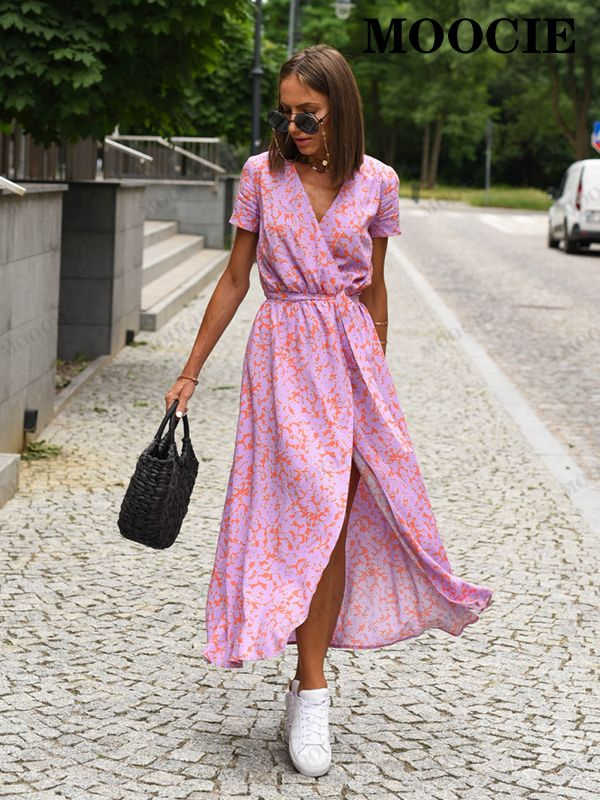 Платье Женский MOOCIE светло-розовый Вечерний/праздничный Полиэстер ...