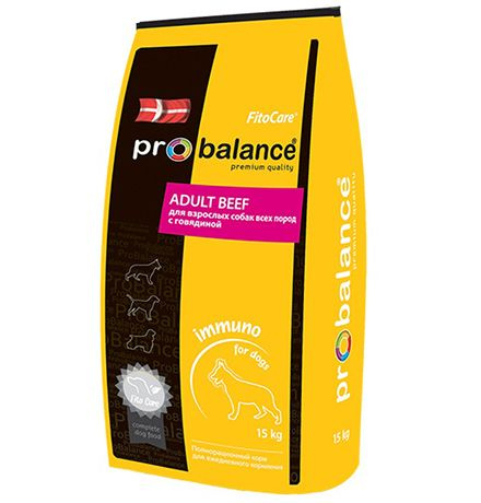 Probalance Adult Immuno Beef / Сухой корм Пробаланс для взрослых собак Говядина 15 кг купить на ...