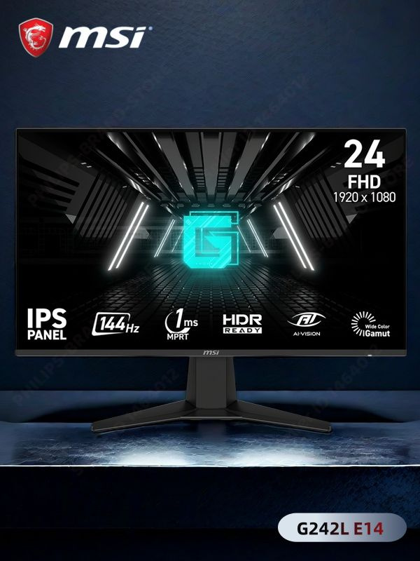 MSI 24" Монитор G242L E14, черный купить на OZON по низкой цене (2009611578)