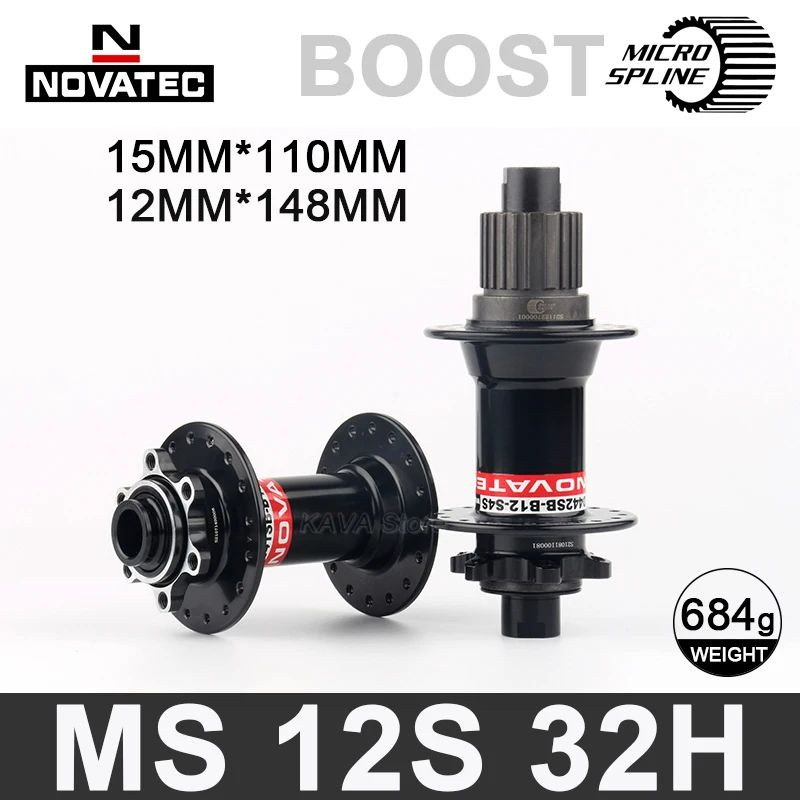 NOVATEC Micro Spline Hub 32 отверстия 12 скоростных центров для горных ...