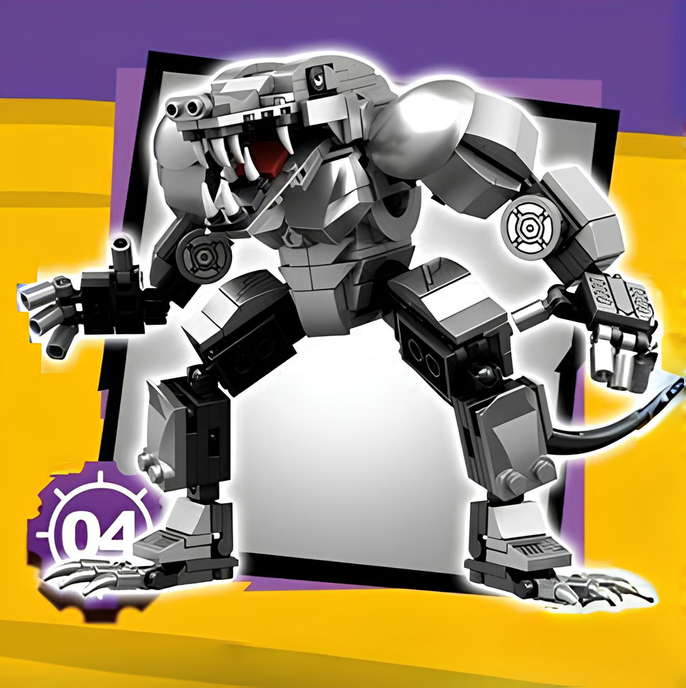 Конструктор Брейнрот интернет-мемы / Brainrot Crocodile Warrior совместим с конструкторами лего ...