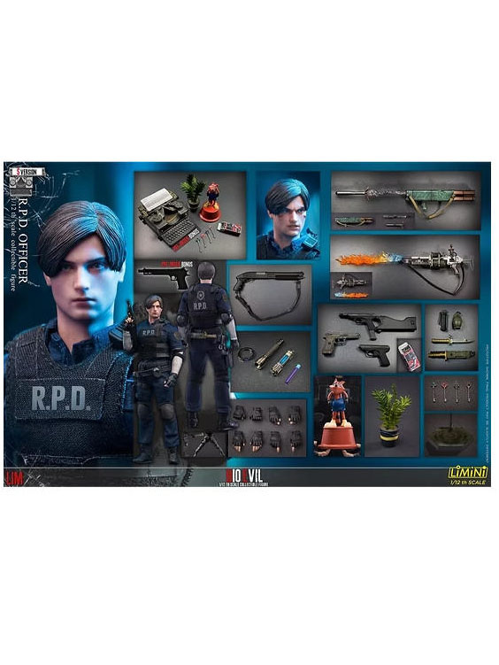 LIMTOYS 1/12 Scale Resident Evil Male Soldier Leon Kennedy RPD Police ...