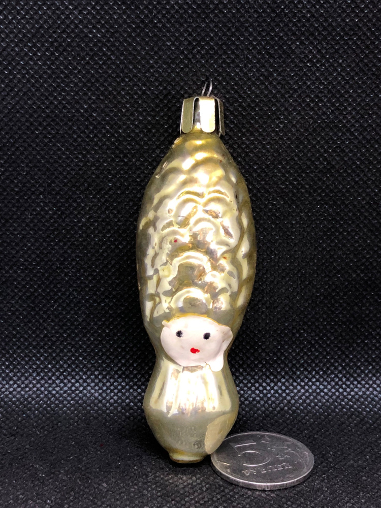 Елочная игрушка СССР девочка шишка из набора Лесная быль из стекла # 13 купить на OZON по низкой ...