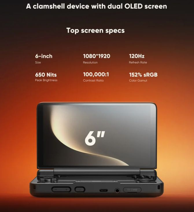 Портативная игровая консоль с откидной крышкой AYN Thor Pro, Android ...