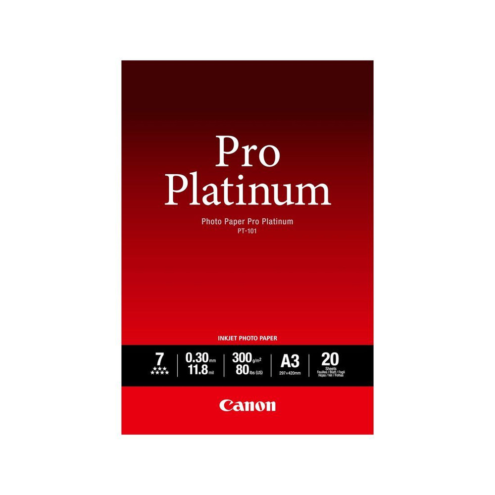 Глянцевая фотобумага Canon PT-101 Pro Platinum A3, 20 шт. купить на ...