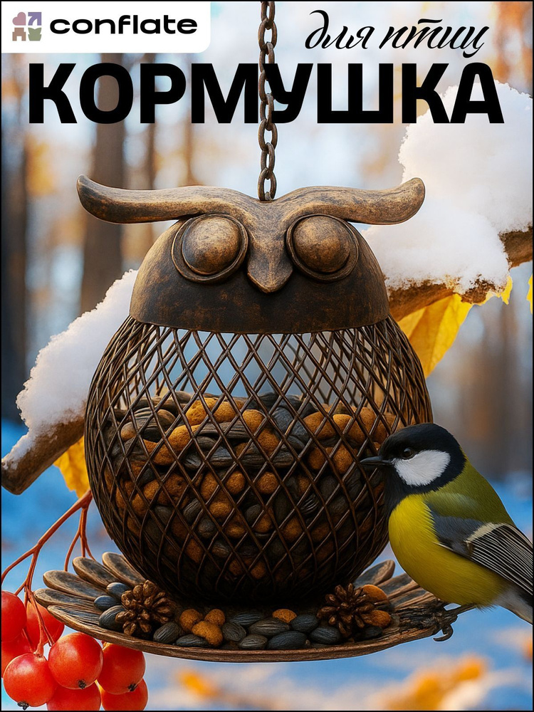 Conflate Кормушка,15.5х15.5х15см купить на OZON по низкой цене (3205540322)