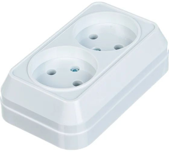 Розетка двойная открытая установка белая без заземления Makel Siva Ustu 45117 купить на OZON по ...