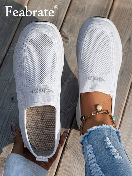 Слипоны Женский Feabrate Текстиль Бег, размер 39 Лето Без застёжки Танкетка купить c доставкой ...