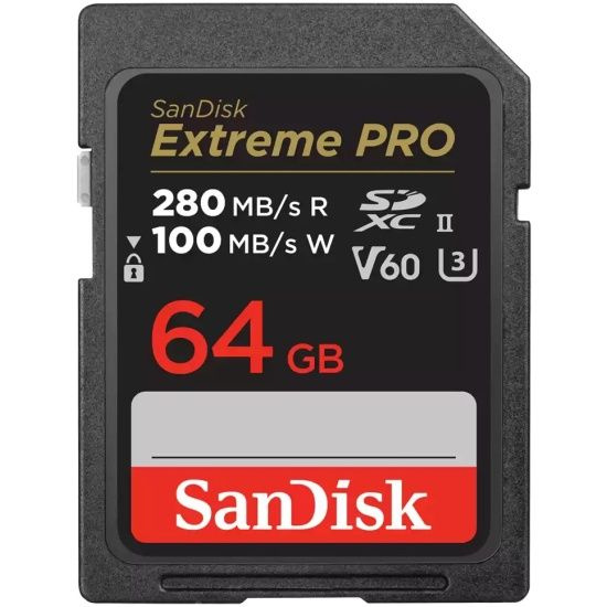 Карта Памяти 64Gb SanDisk Extreme Pro SDXC UHS-II U3 V60 (280/100 MB/s) купить на OZON по низкой ...