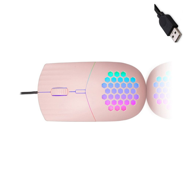 Проводная мышь Colorful RGB hollow mouse 4D с регулируемой скоростью ...