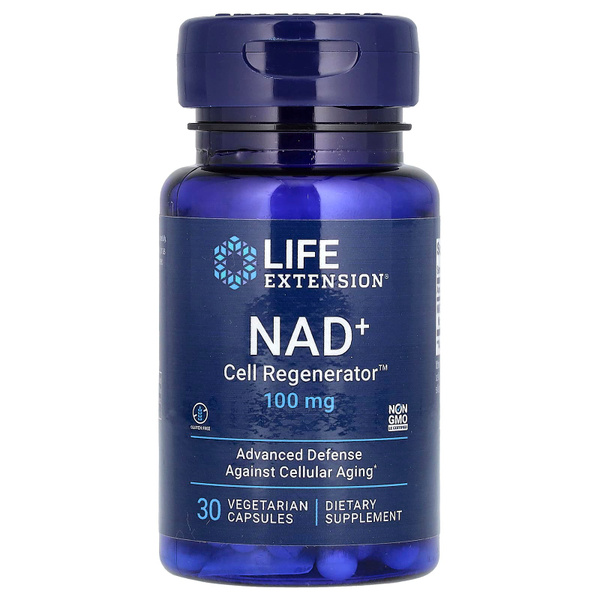 Life Extension, NAD+Cell Regenerator 100 мг, 30 вегетарианских капсул ...